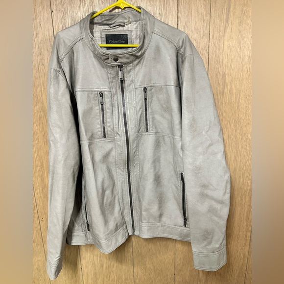 Calvin Klein | Jackets & Coats | Mens Leather Jacket Ck | Poshmark